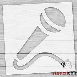 Stencil, Microphone Stencil, Music Stencil for DIY Signage, DJ Stencil ...