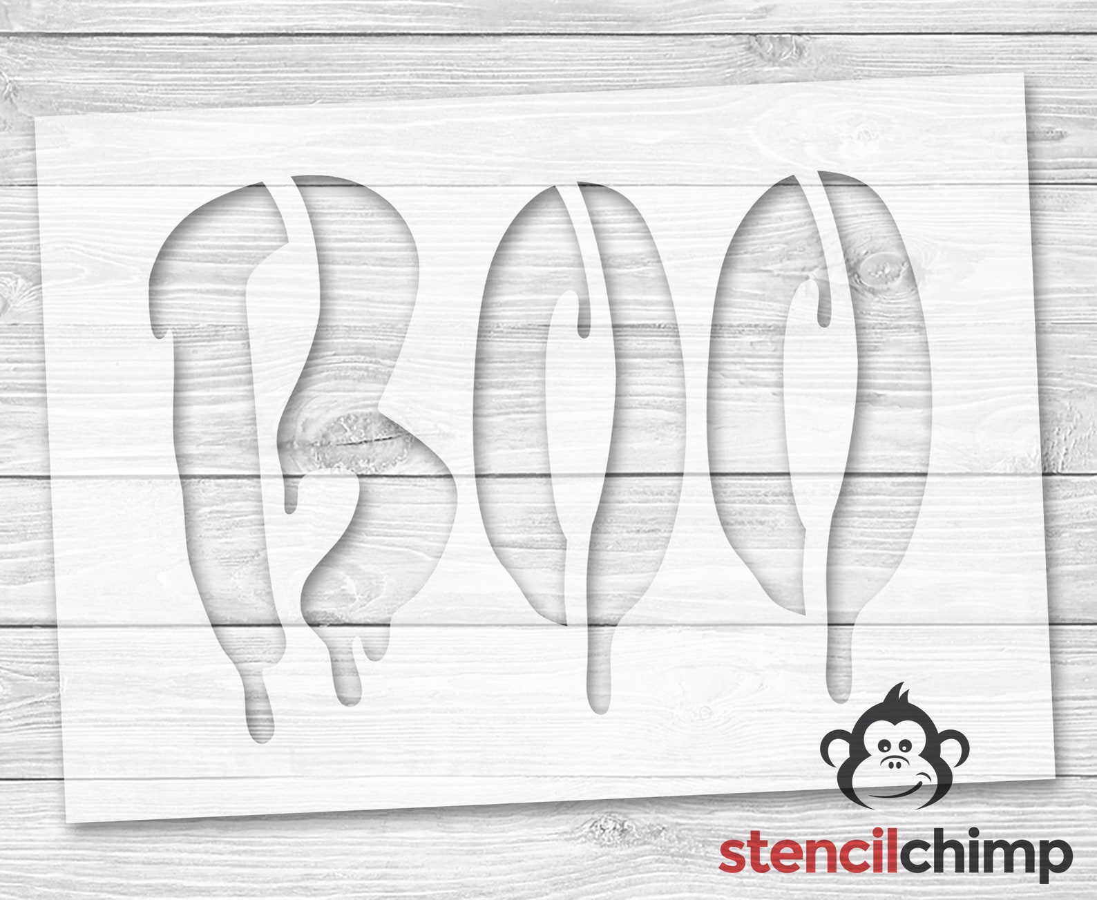 Boo Stencil Halloween Stencil for Sign Ooze Letter Stencil - Etsy