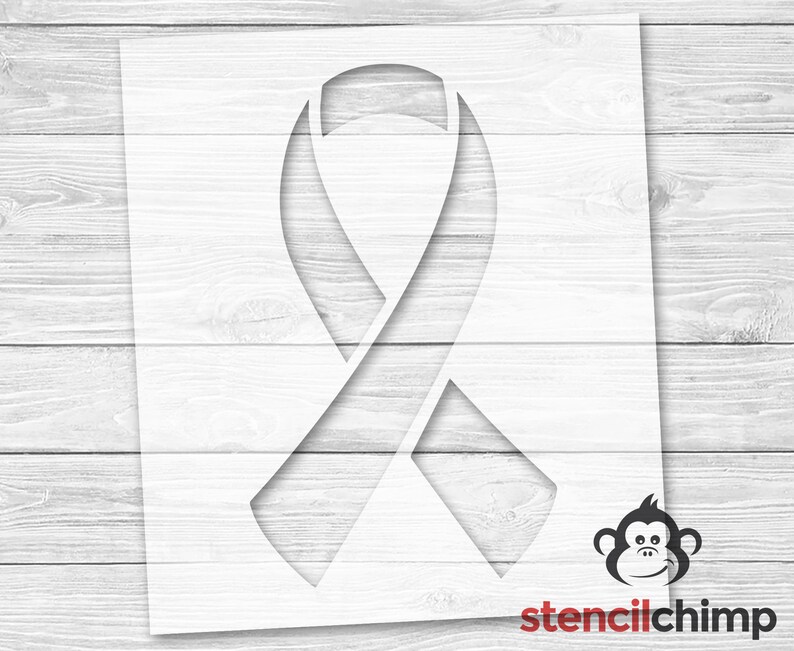 Awareness Ribbon Stencil Breast Cancer Awareness Stencil | Etsy