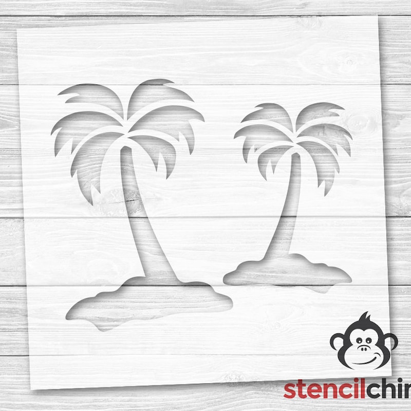 Palm Tree Stencil - Etsy