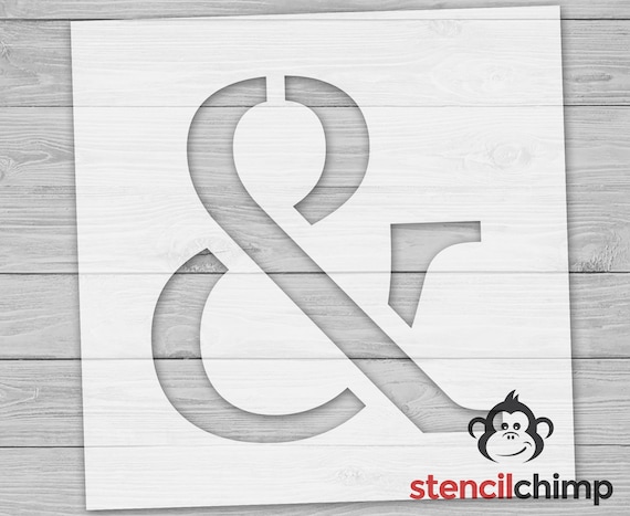 Ampersand Stencil for Sign Serif Letter Stencil Monogram - Etsy Israel