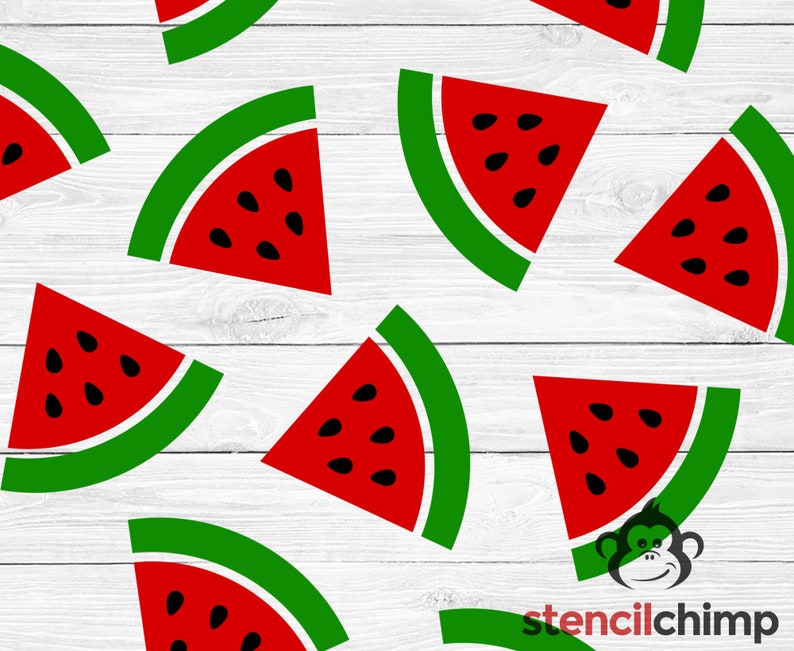 Watermelon Slice Stencil, Fruit Stencil, Summer Stencil, Picnic Food ...