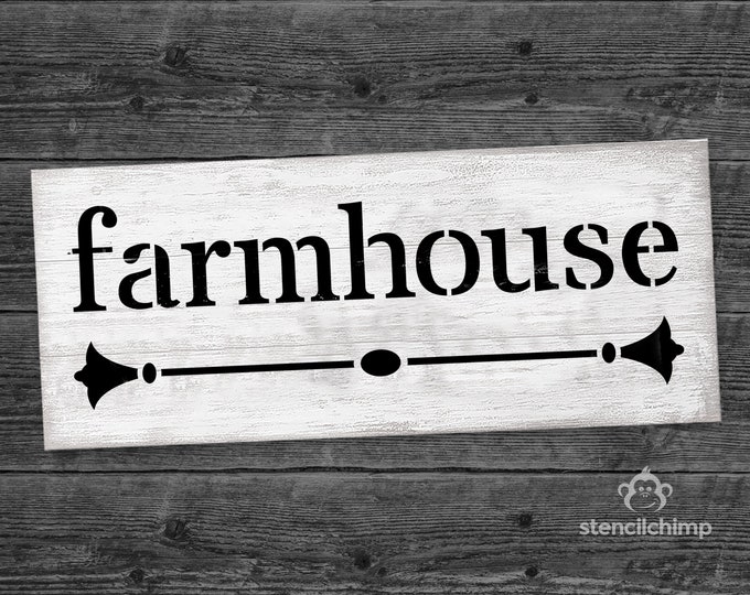 Vertical Sign Farmhouse Stencil - Farmhouse Sign, Rustic Sign Stencil ...