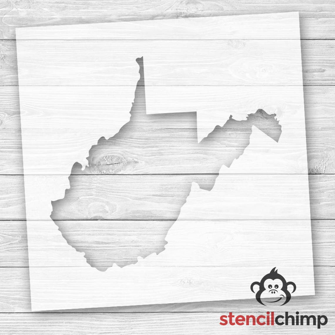 Stencil West Virginia Stencil West Virginia State Outline - Etsy