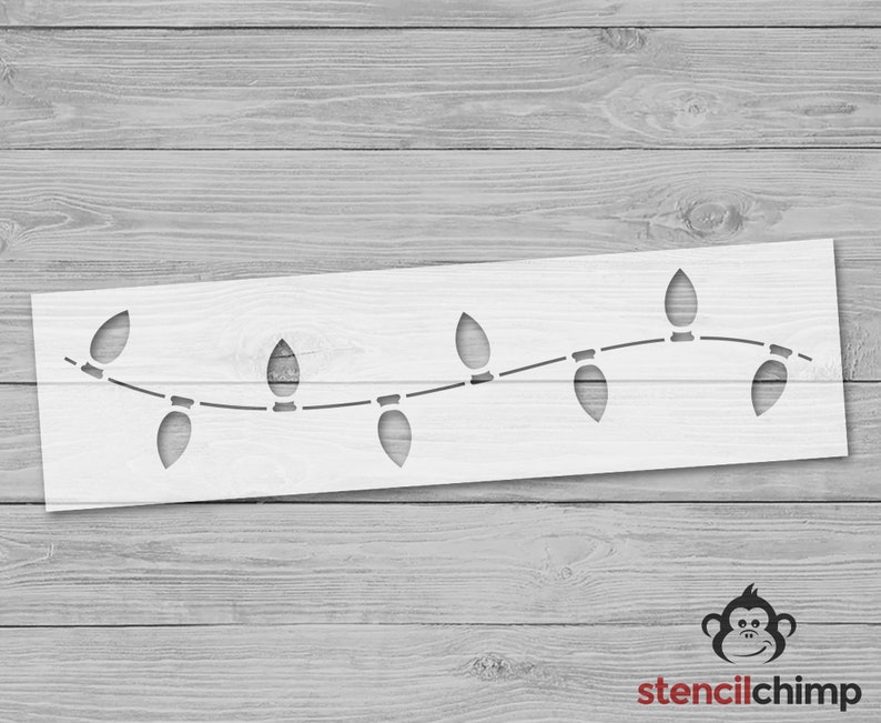 Christmas Lights Stencil Fireplace Decor Holiday Stencil for - Etsy