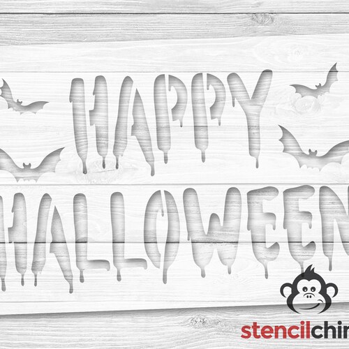 Happy Halloween Stencil October Stencil Trick or Treat - Etsy