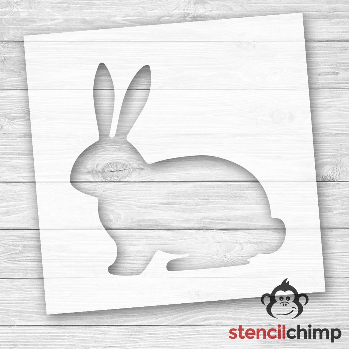 Easter Stencil Bunny Rabbit Stencil Sitting Bunny Stencil | Etsy