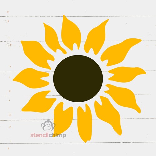 Sunflower Stencil - Etsy