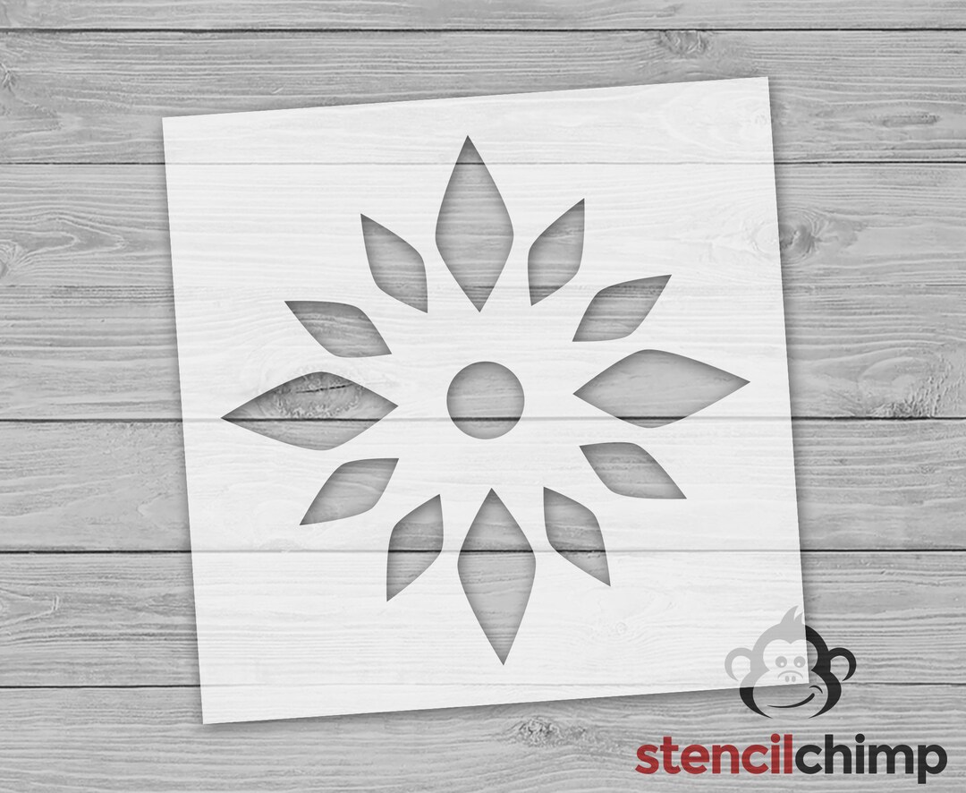 Reusable Flower Burst Tile Stencil, Decorative Floral Tile Stencil for ...