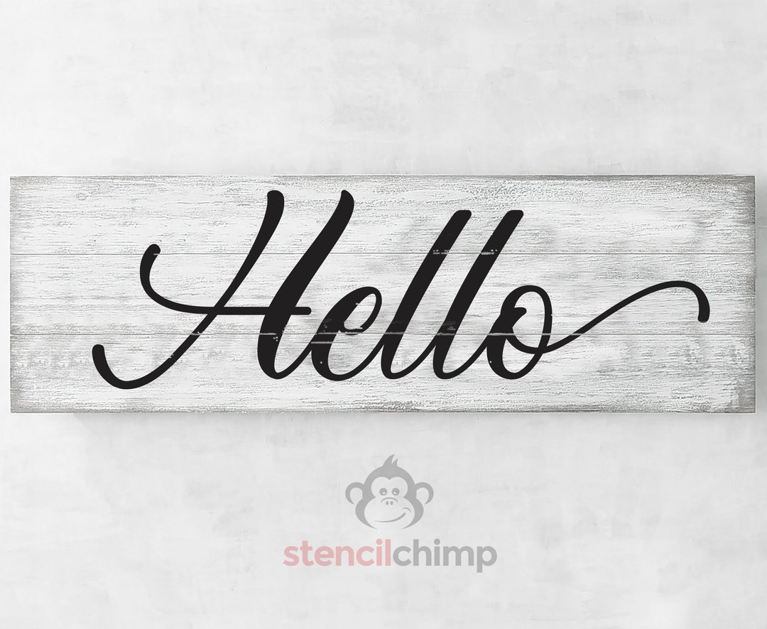 Hello Stencil | Farmhouse Stencil | Thanksgiving Stencil | Kitchen Art ...