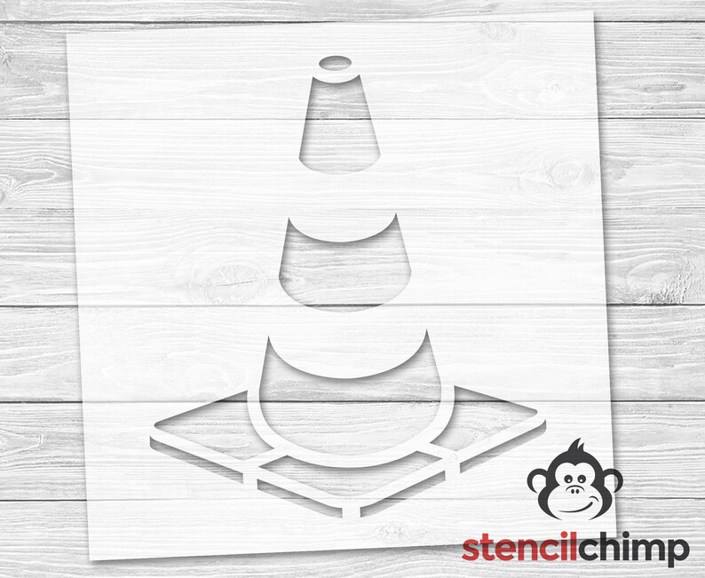 Road Cone Stencil | Construction Stencil for Kids Room Stencil ...