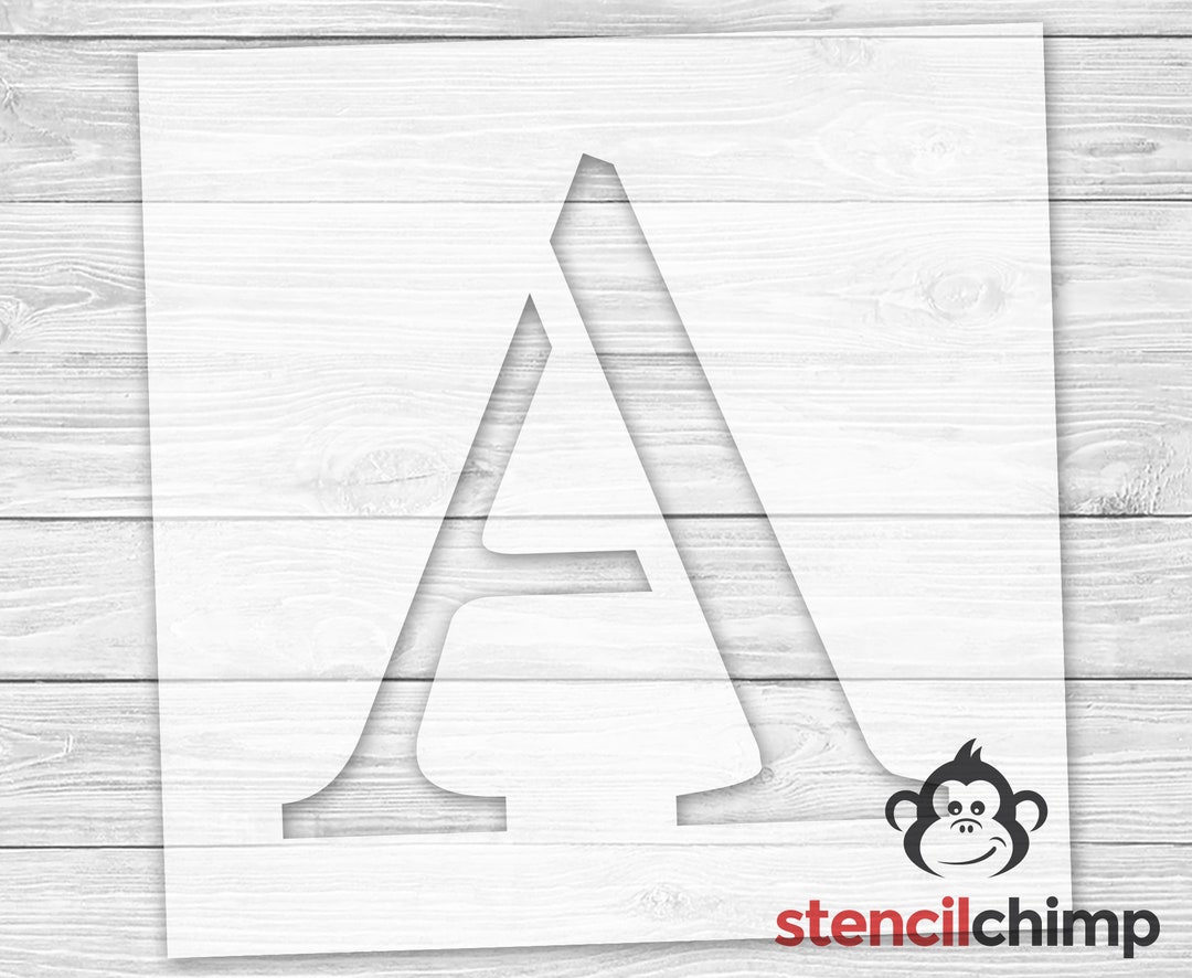 Letter A Stencil for Sign, Serif Letter Stencil, Monogram Letter ...