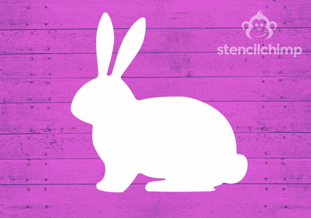 Easter Stencil | Bunny Rabbit Stencil | Sitting Bunny Stencil | Rabbit ...