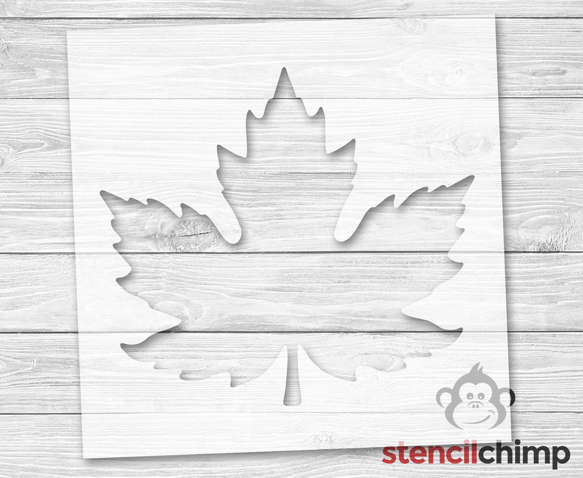 Maple Leaf Stencil Fall Stencil Autumn Leaves Stencil | Etsy