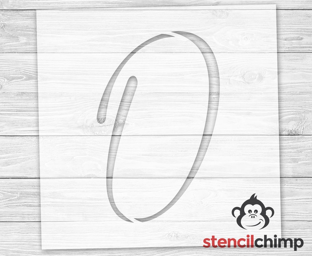 Letter O Stencil for Sign, Script Letter Stencil, Monogram Letter ...
