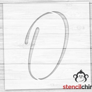 Letter O Stencil for Sign, Script Letter Stencil, Monogram Letter ...