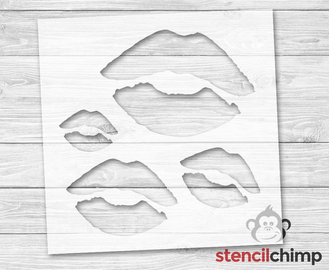 Valentine's Day Stencil Lip Stencil Kiss Stencil - Etsy