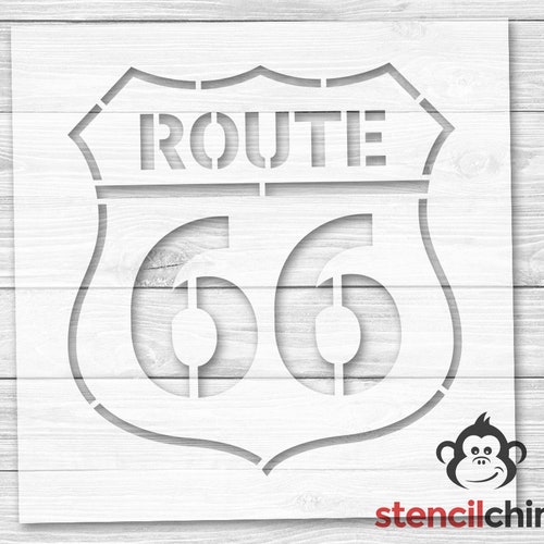 Route 66 Road Sign Stencil Route 66 Stencil Road Sign | Etsy