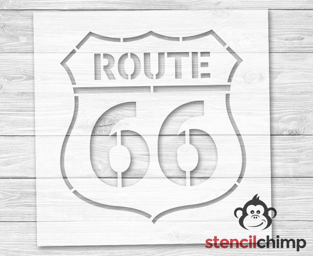 Route 66 Road Sign Stencil | Route 66 Stencil | Road Sign Stencil ...