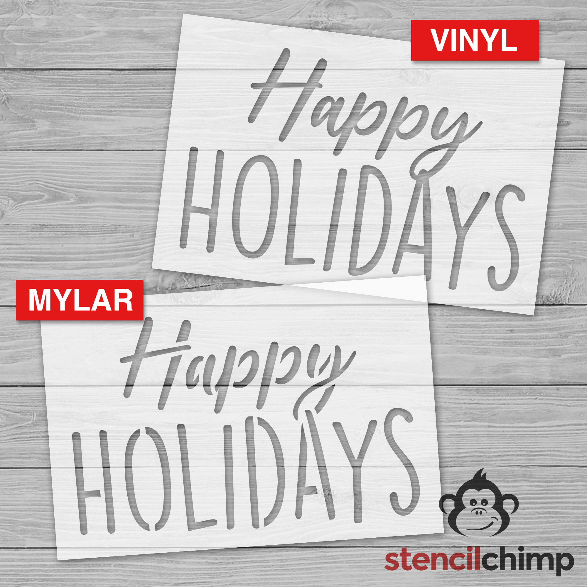 Stencil Happy Holidays Stencil Rae Dunn Holiday Stencil | Etsy