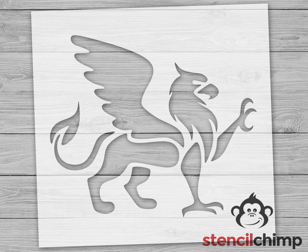 Griffin Stencil, Gryphon Stencil for Wood Sign, Mythological Creature ...