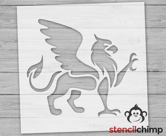 Griffin Stencil Gryphon Stencil for Wood Sign Mythological - Etsy