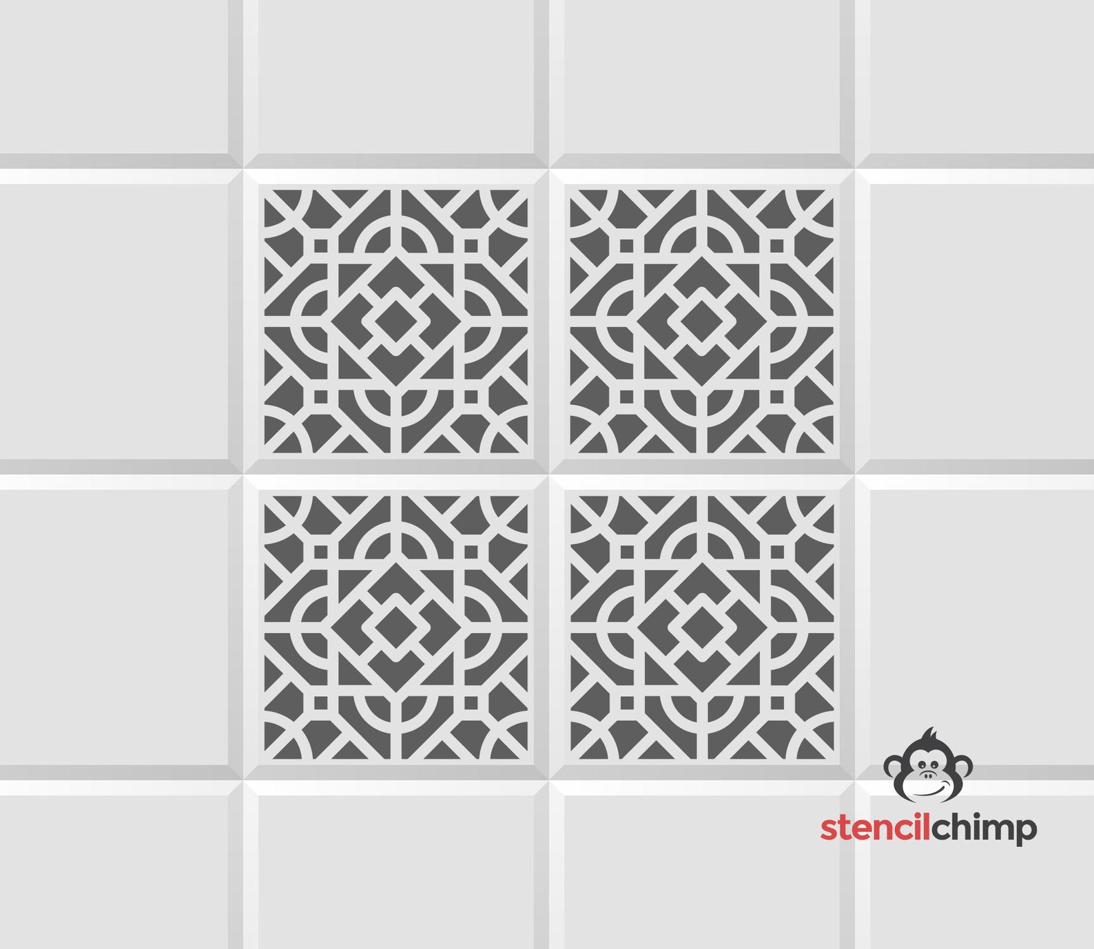 Reusable Tile Stencil for House Project, Decorative Tile Stencil for ...