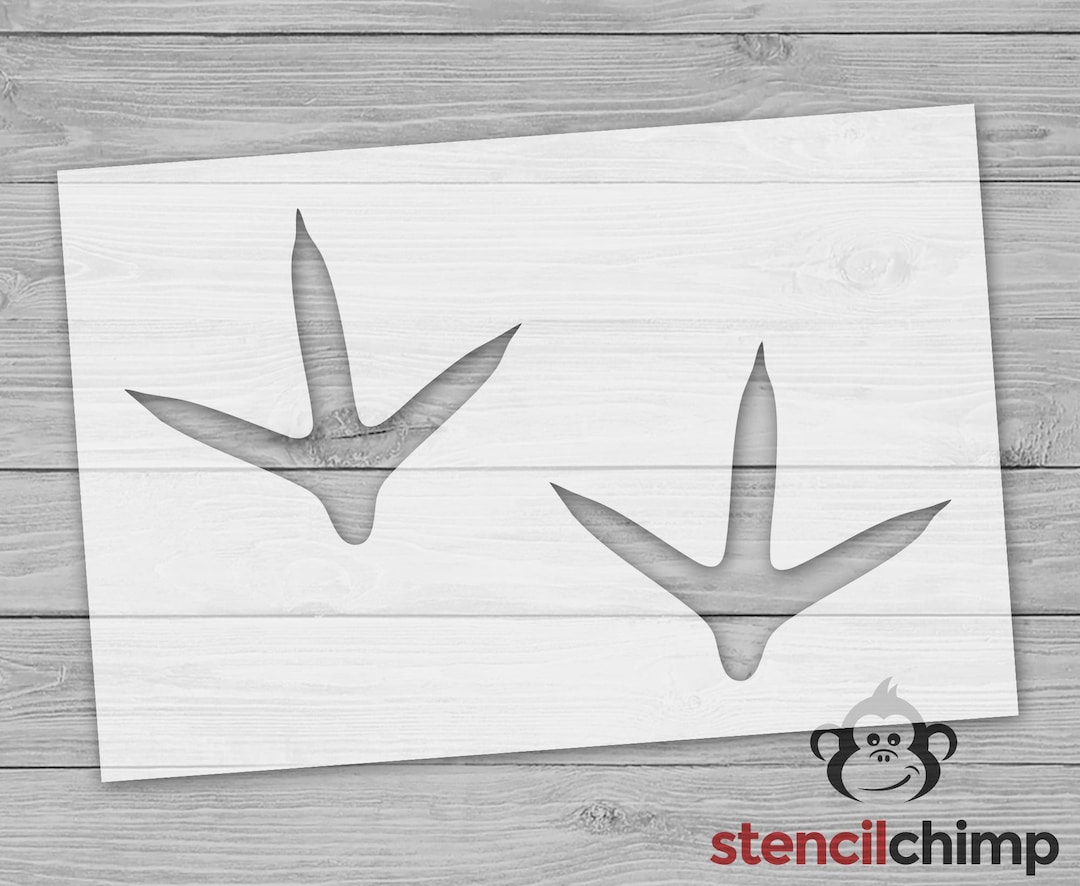 Chicken Feet Stencil, Farm Animal Foot Prints, Animal Prints for Kids ...
