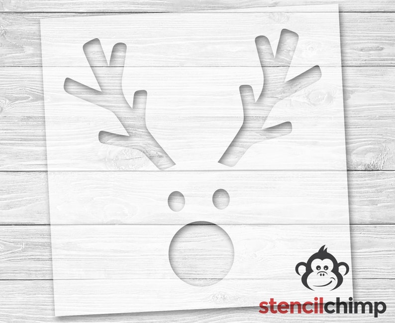 Reindeer Stencil | Rudolph Stencil | Santa's Reindeer | Deer Stencil ...