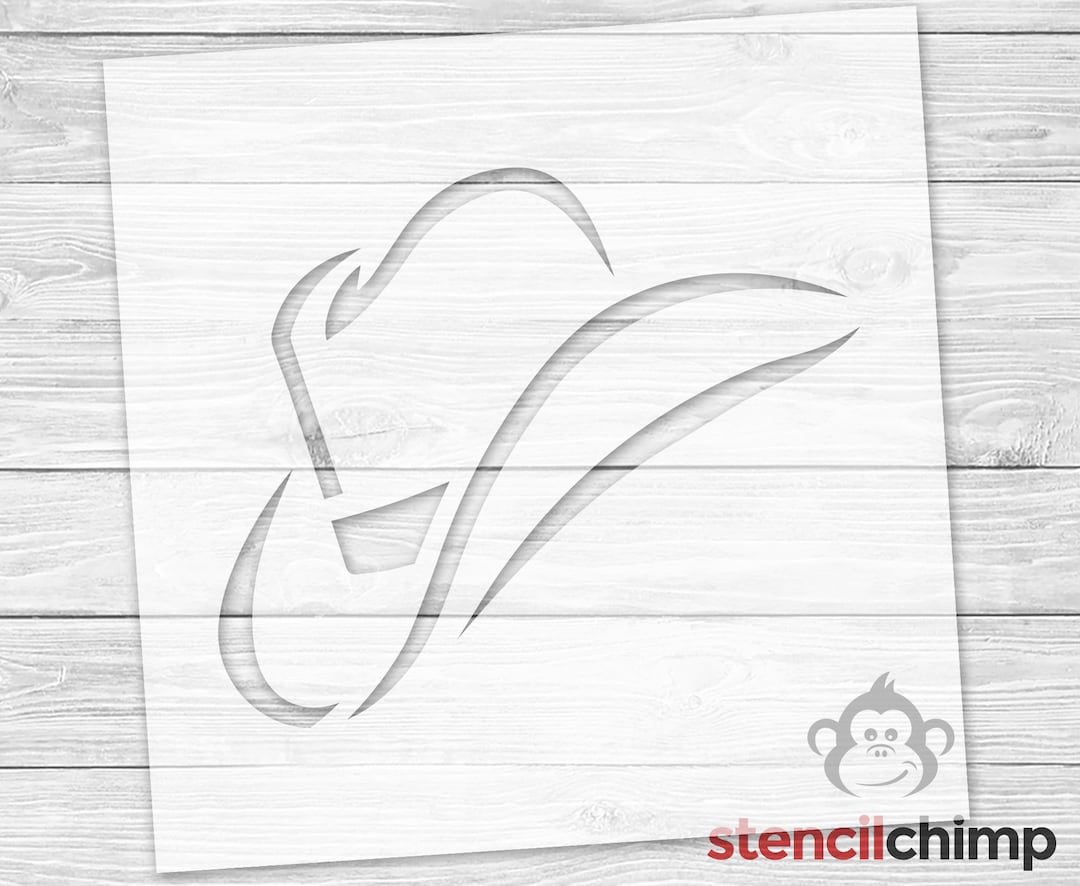 Cowboy Hat Stencil | Wild West Stencil | Cowboy Stencil | Hat Stencil ...