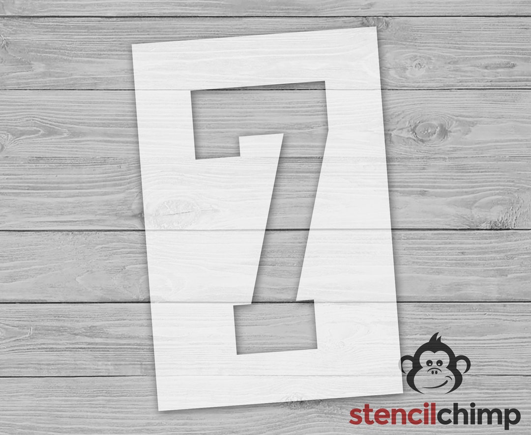 Sports Number 7 Stencil for Yard Painting, Jersey Number, House Number ...