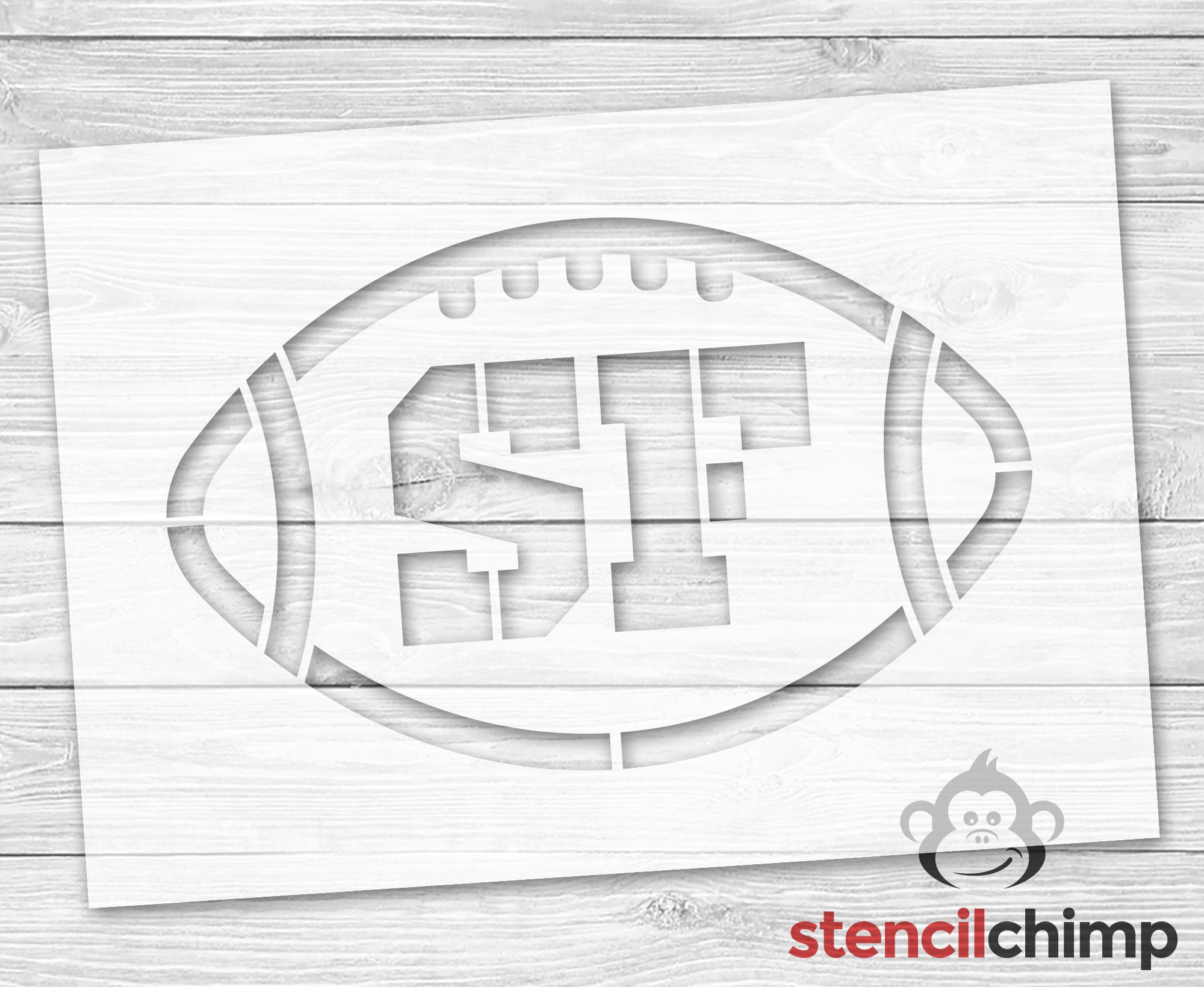 San Francisco Football Stencil | SF Football Pride Stencil | Football ...