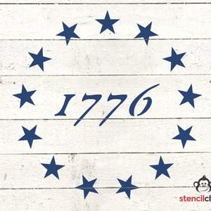 Betsy Ross Flag Stencil | 1776 Stencil | Patriotic USA Stencil | United ...