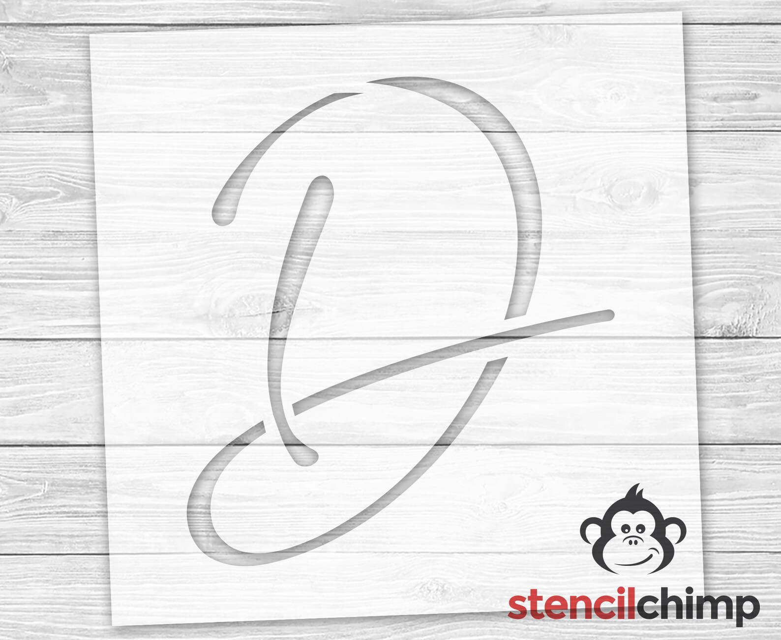 Letter D Stencil for Sign Script Letter Stencil Monogram | Etsy