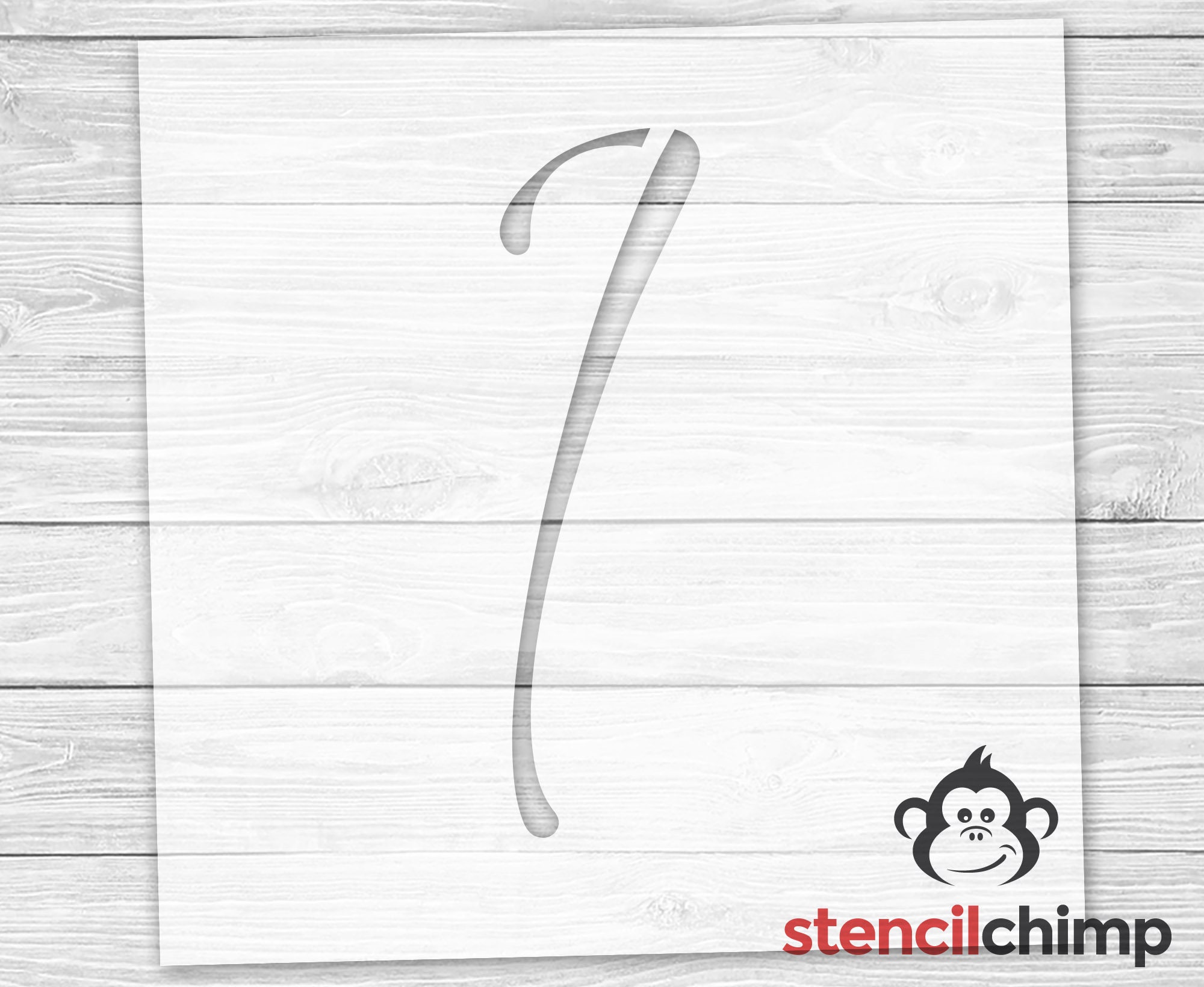 Cursive Letter L Stencil