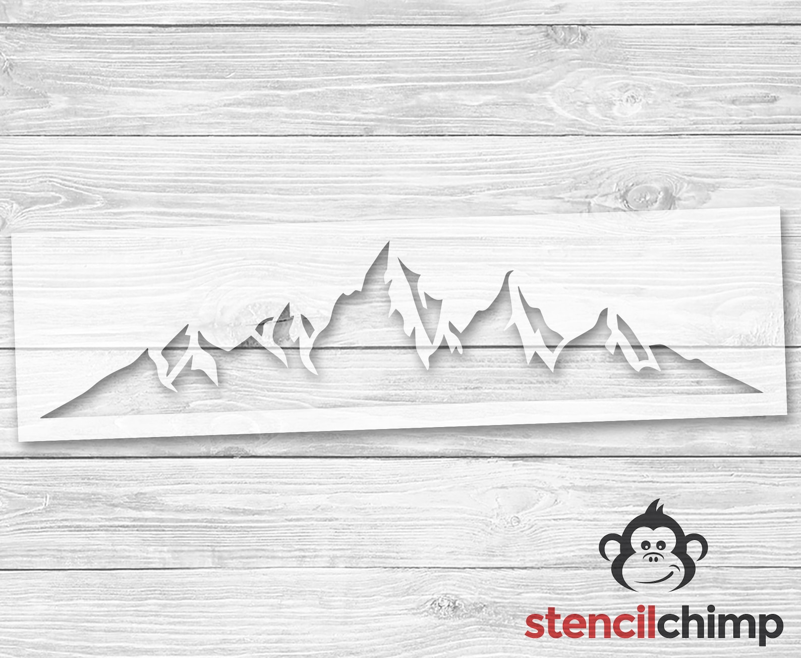 Mountain Range Stencil Camping Stencil Mountain Silhouette - Etsy