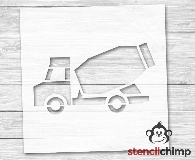Cement Truck Stencil Construction Stencil for Kids Stencil - Etsy