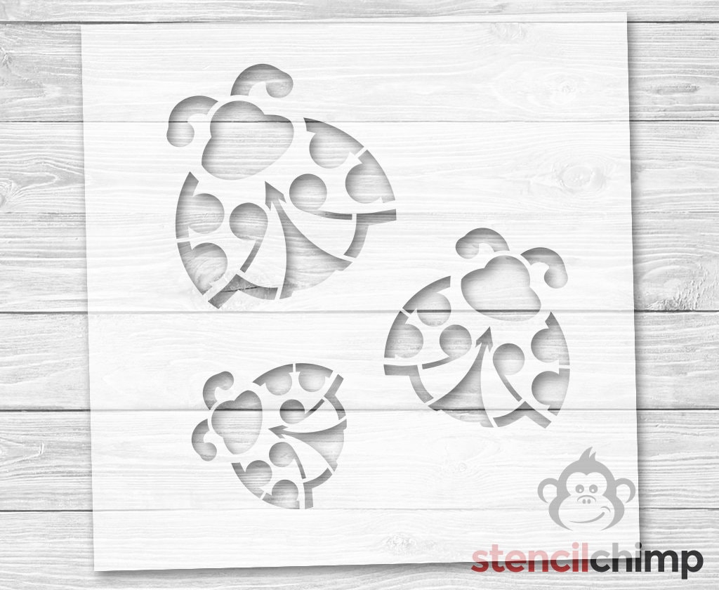 Ladybug Stencil Set of 3 Ladybug Stencil Bug Stencil | Etsy