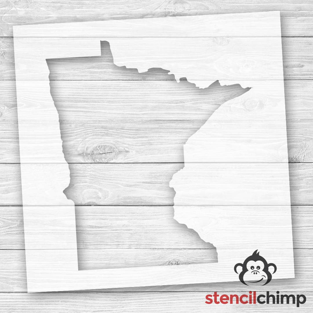 Stencil, Minnesota State Outline Stencil | MN State Outline | DIY Art ...