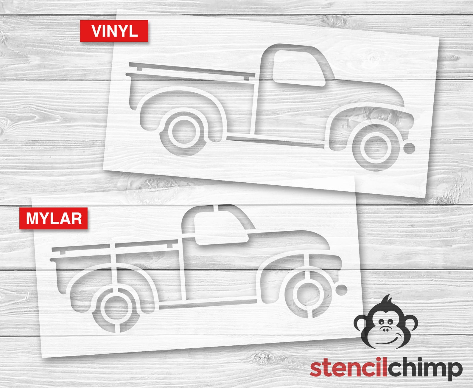 Old Truck Stencil, Vintage Pickup Truck Stencil, Truck Stencil for ...