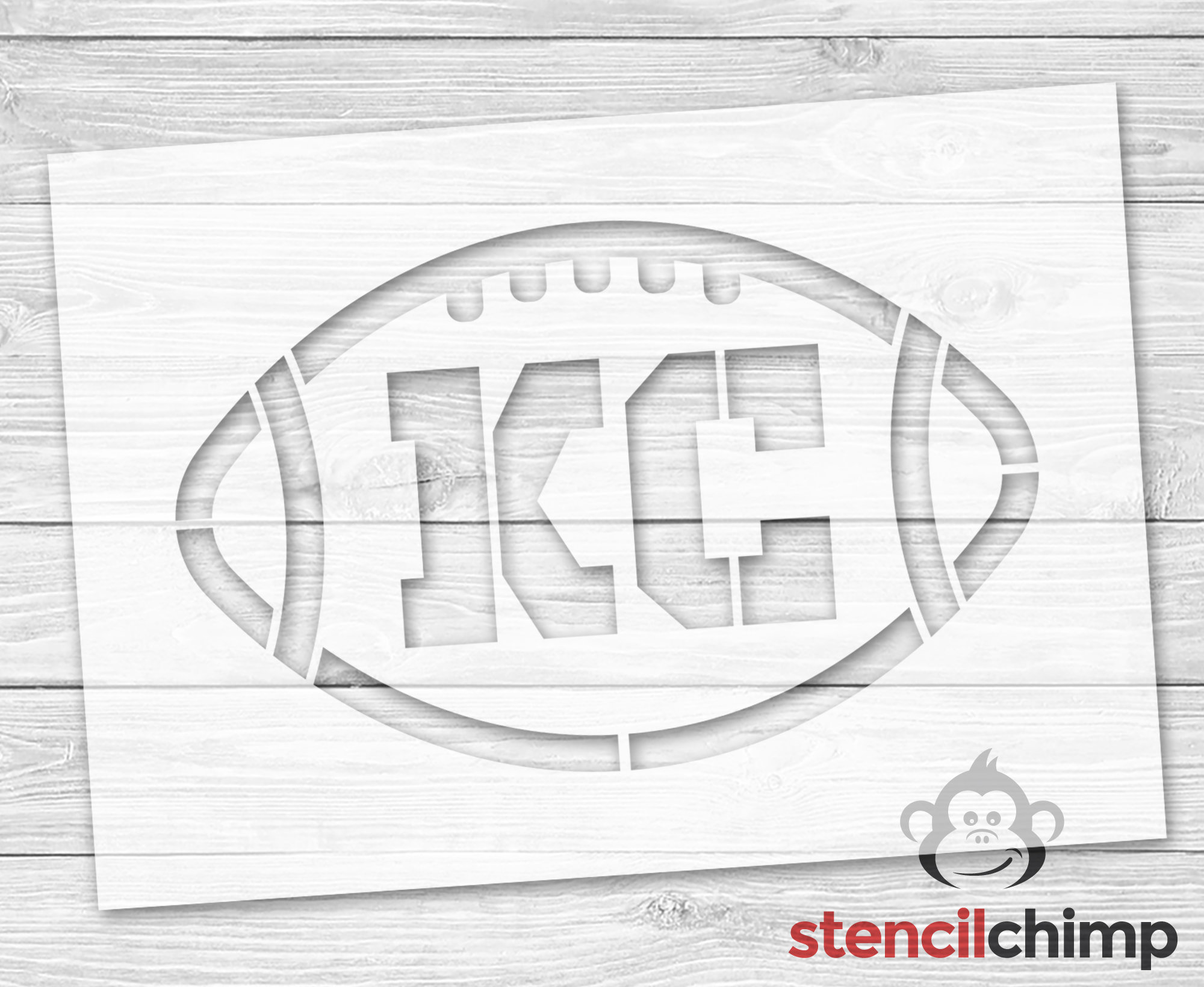 Kansas City Football Stencil KC Football Stencil DIY - Etsy