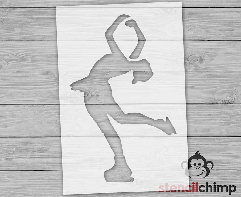 Stencil Ice Skater Stencil Figure Skating Stencil for Girls - Etsy
