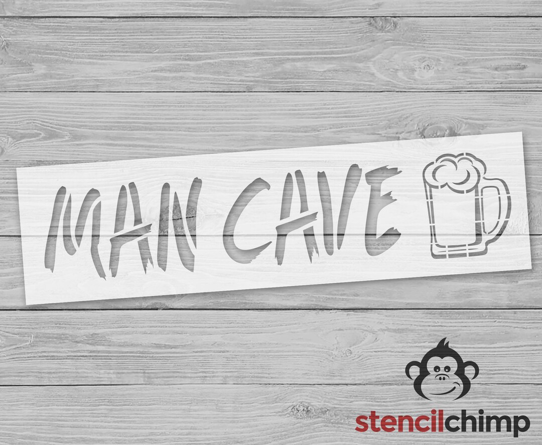 Man Cave Stencil, Stencil for Men, Beer Stencil, Gift for Him, Bar ...