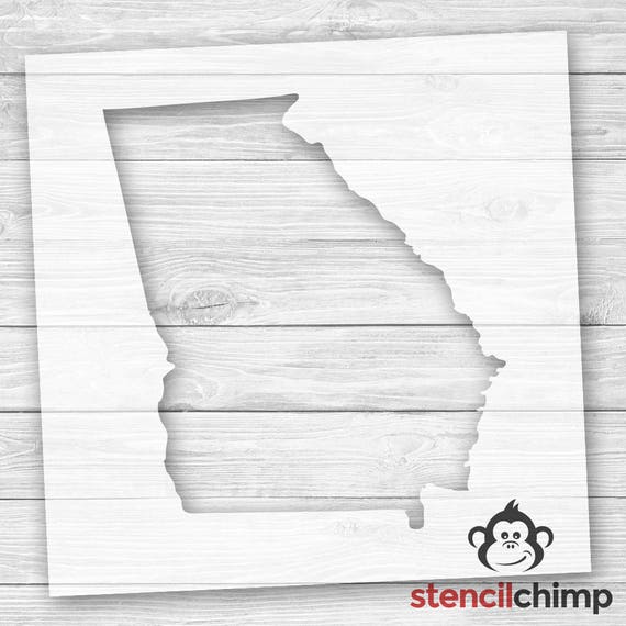 Stencil Georgia State Outline Stencil Georgia Stencil US | Etsy