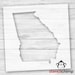 Stencil Georgia State Outline Stencil Georgia Stencil US - Etsy