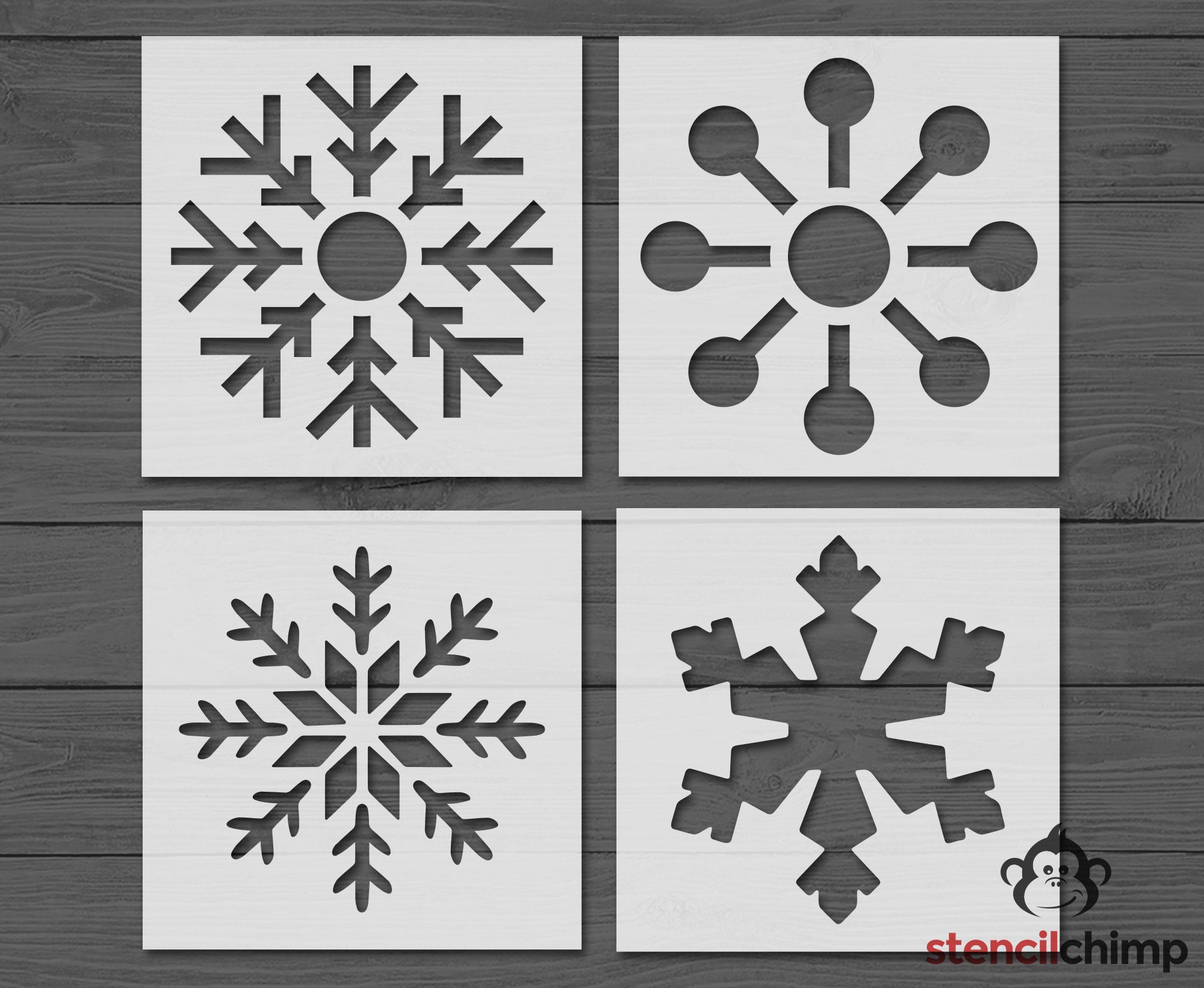 Snowflake Stencil Bundle Christmas Stencils Reusable Winter - Etsy