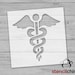 Staff of Caduceus Stencil, Nurse Stencil, Doctor Stencil, Medical ...