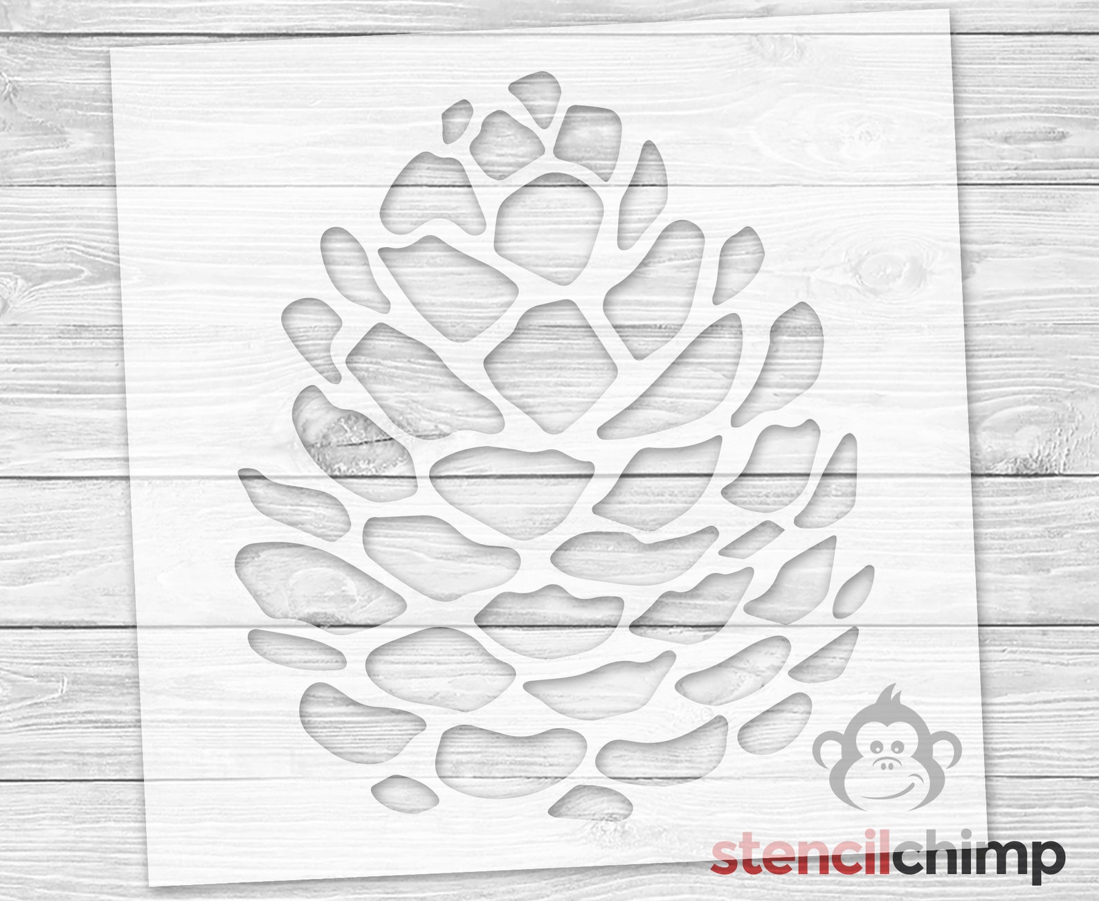 Pine Cone Stencil Conifer Cone Stencil for Fall Decor | Etsy