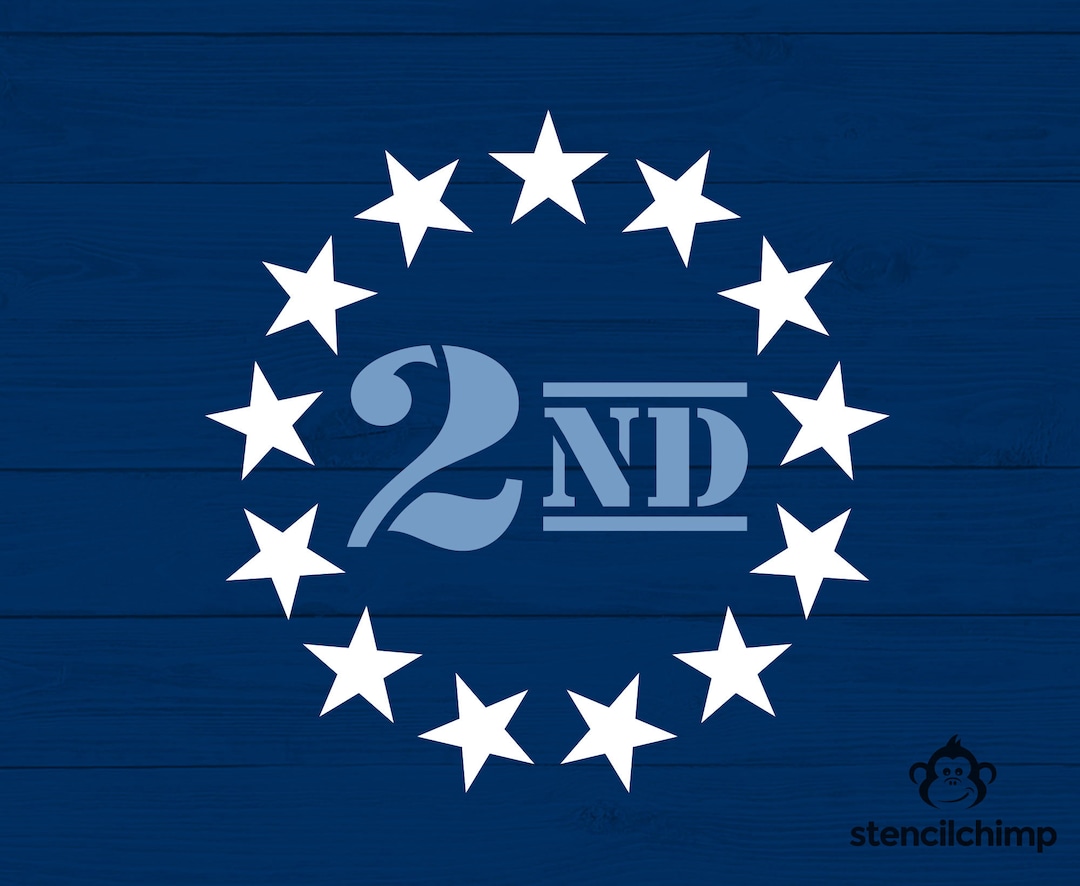 Patriotic 2nd Amendment Flag Stencil for Painting - Betsy Ross & Gun Rights Stencils - Etsy