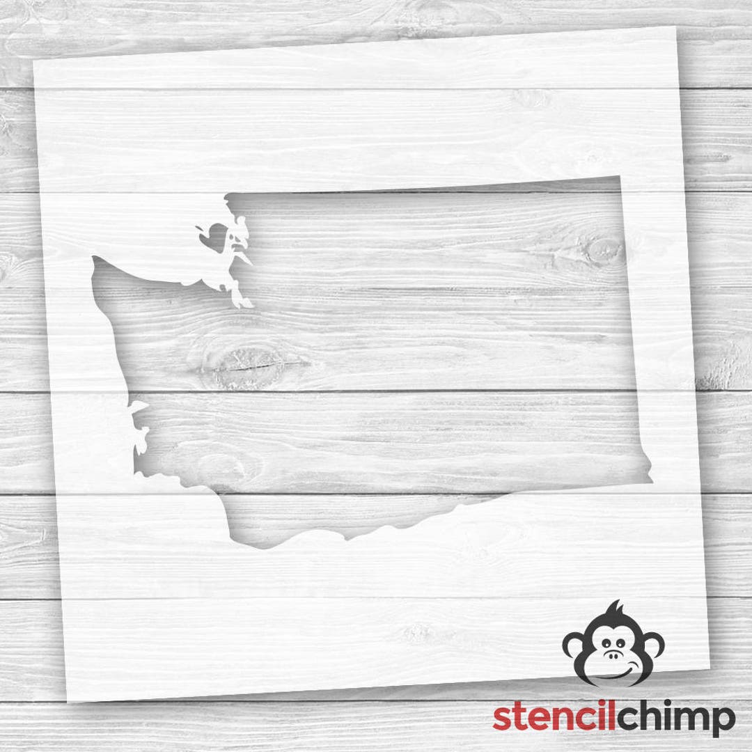 Washington State Outline Stencil | Home State Stencil | Washington ...
